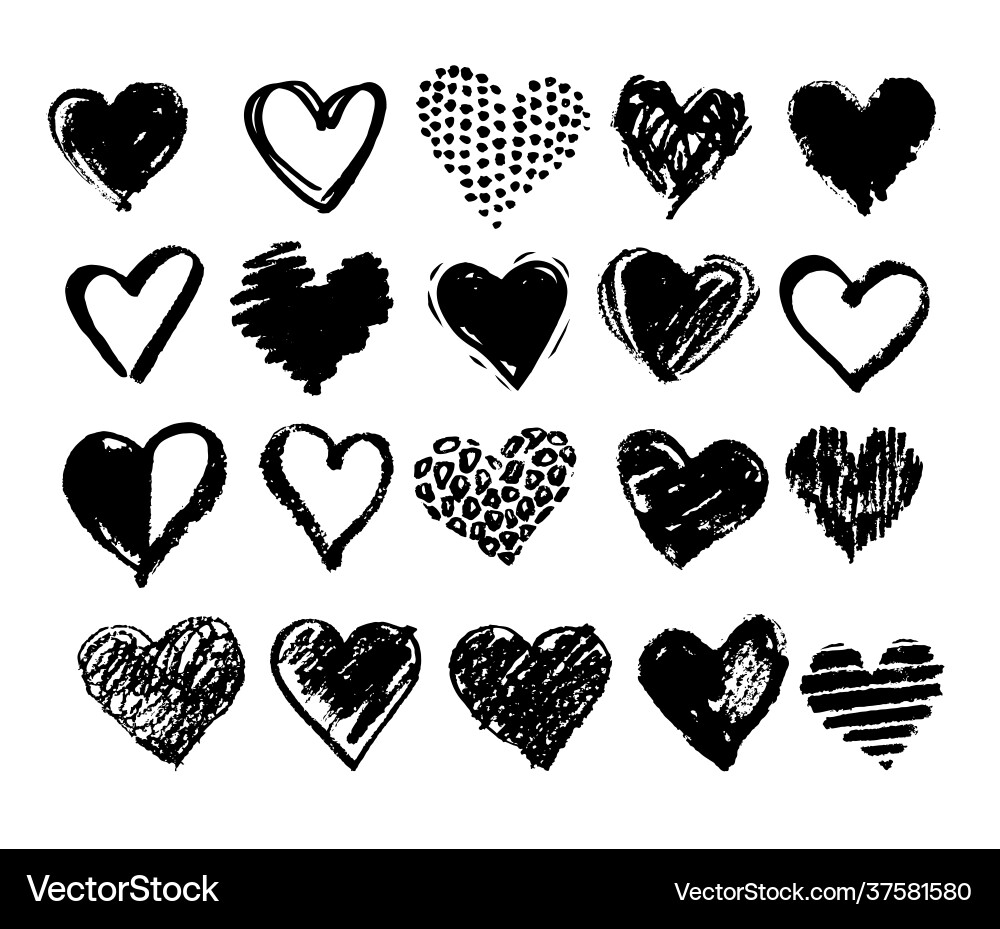 Hand drawn grunge heart Royalty Free Vector Image