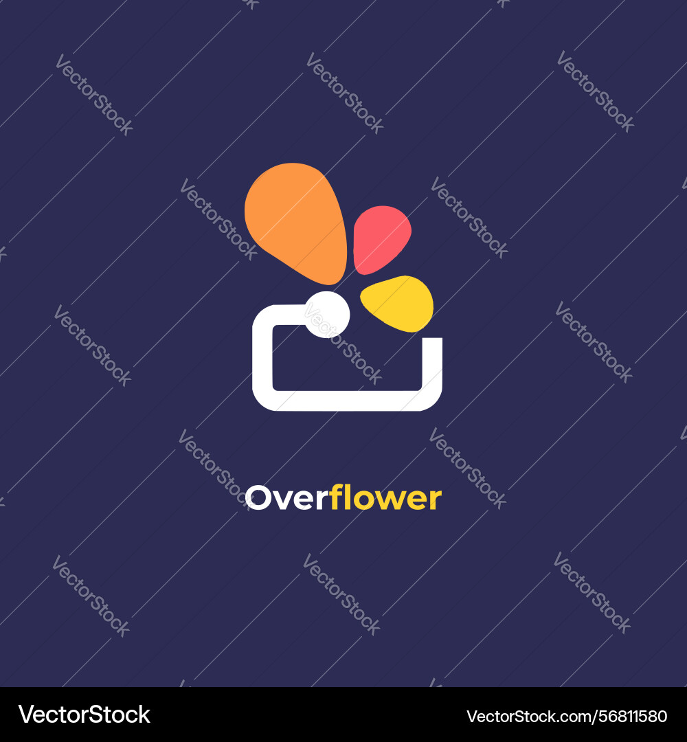 Overflow - abstract community discussion exchange Vector Image