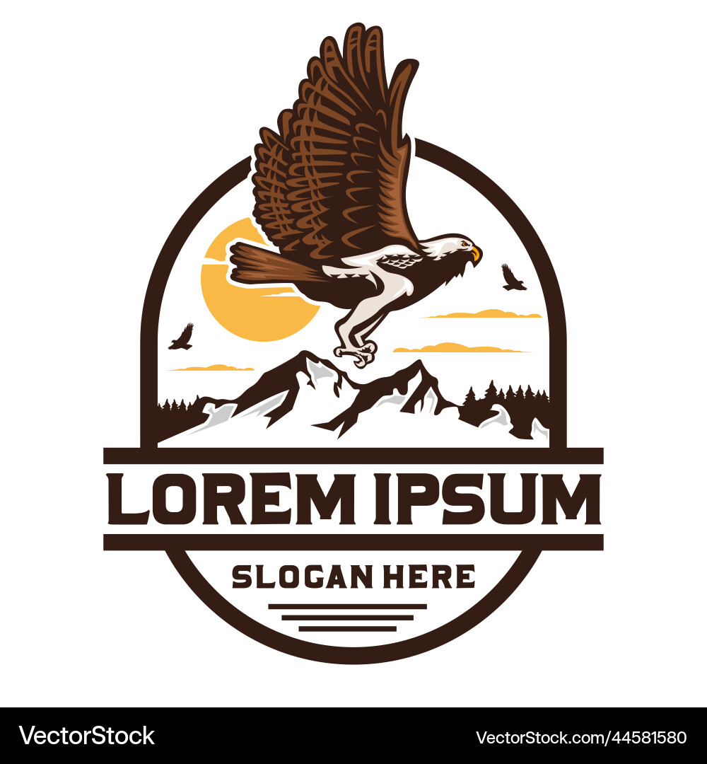 Wild exploring outdoor logo design template Vector Image