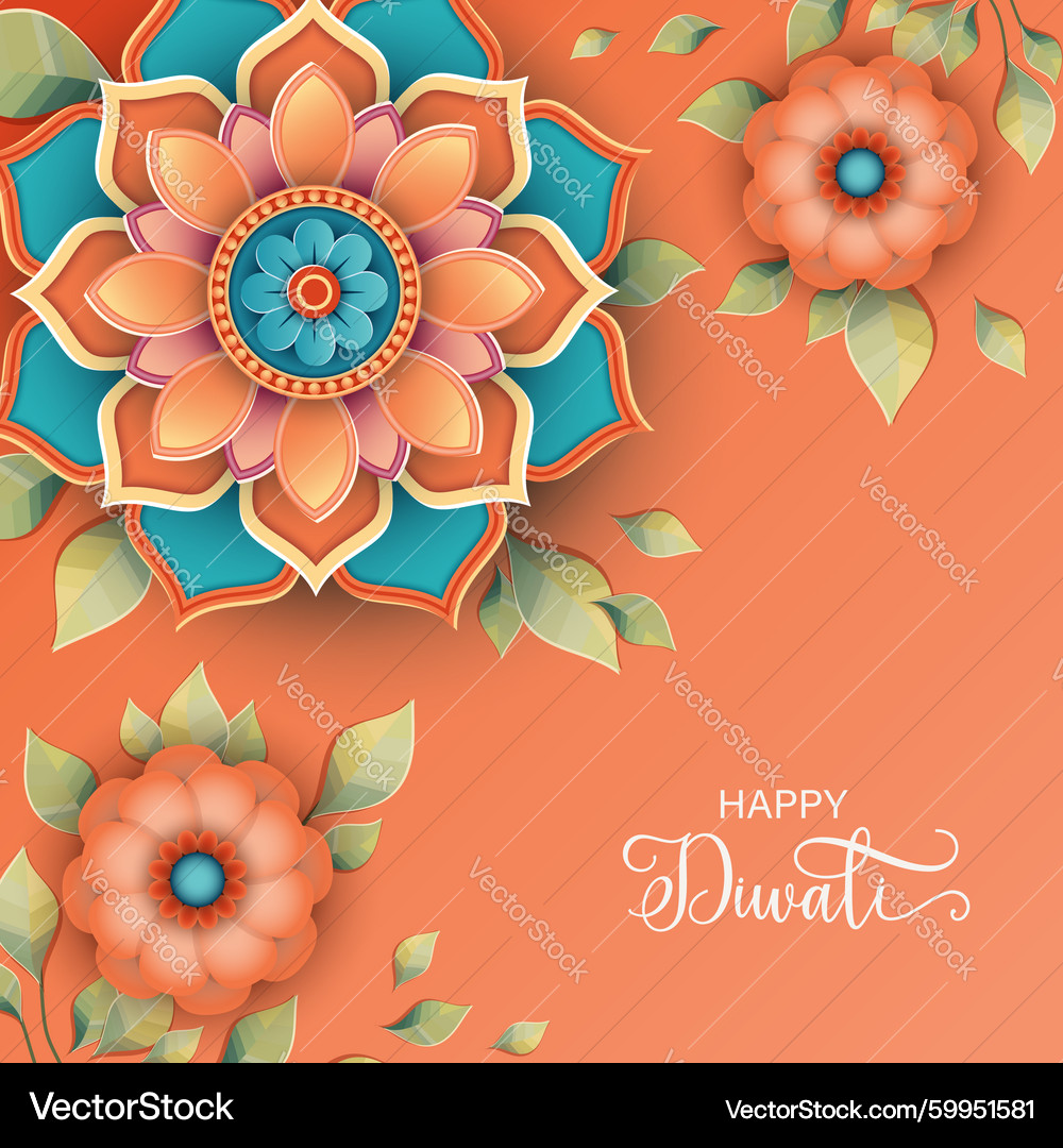 Diwali Rangoli Banner – Royalty-Free Vector | VectorStock