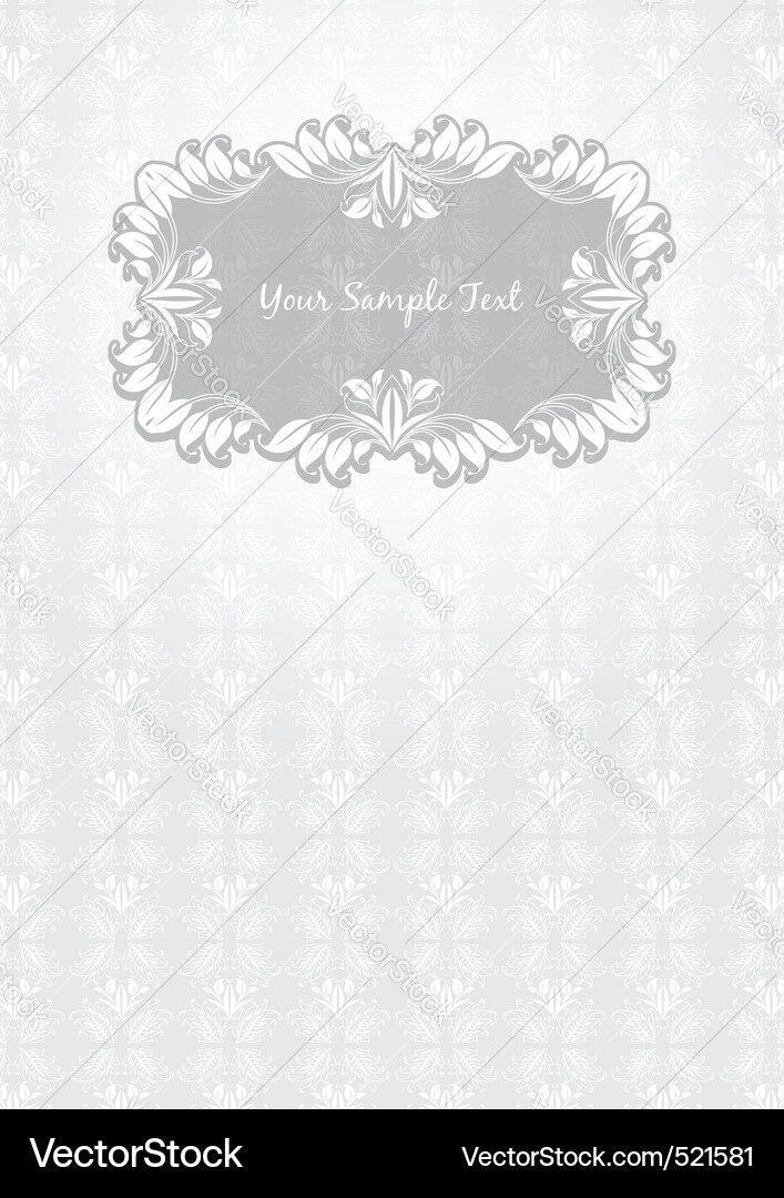 Floral pattern frame template Royalty Free Vector Image