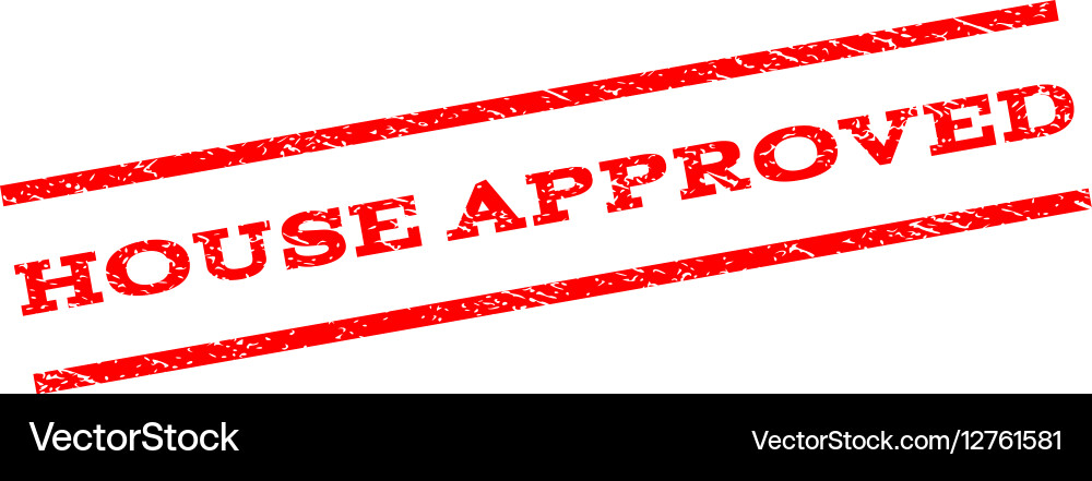 House approved watermark stamp Royalty Free Vector Image
