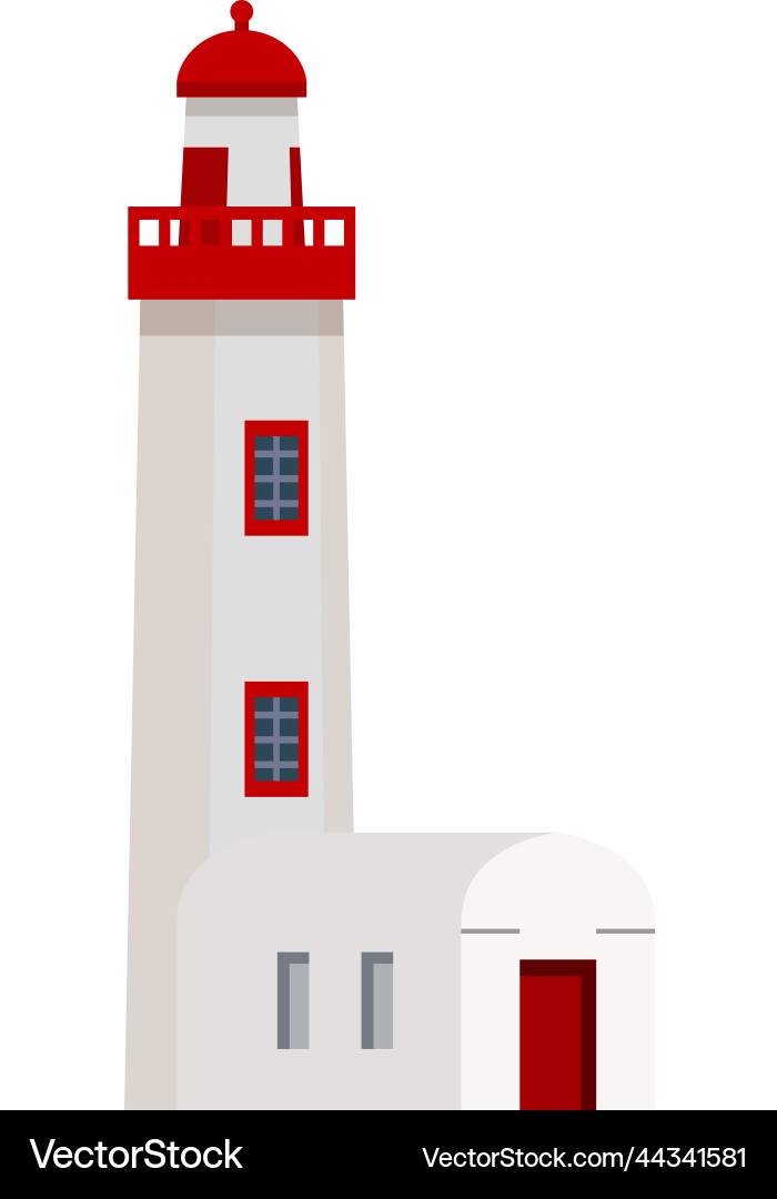 Lighthouse flat Royalty Free Vector Image - VectorStock