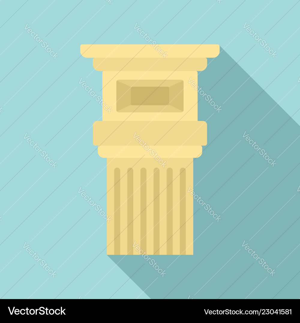 Museum pillar icon flat style Royalty Free Vector Image