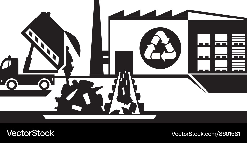 Recycling Plant Royalty Free Vector Image - VectorStock
