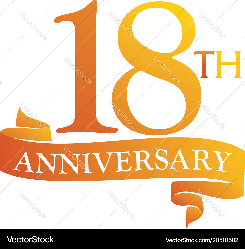18th Anniversary Celebration Royalty Free Vector Image