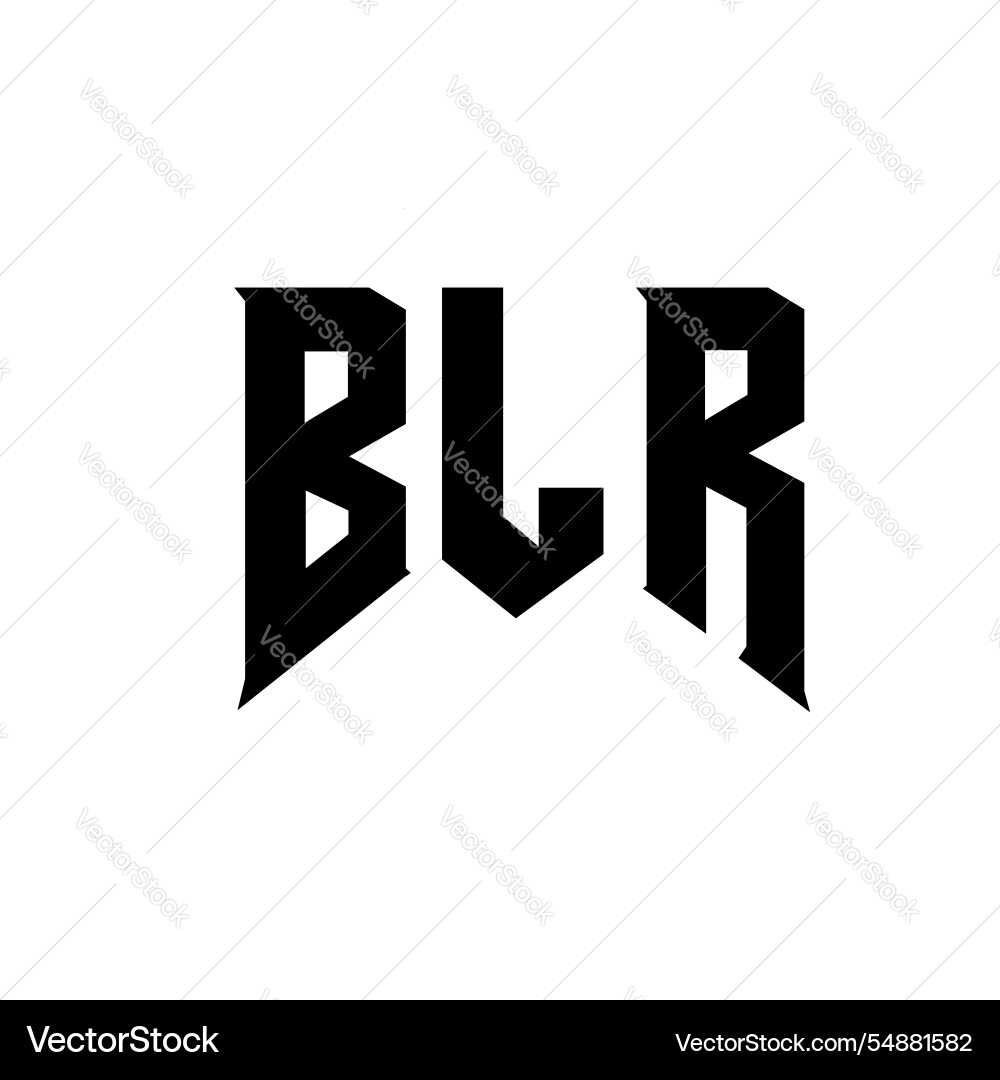 Blr letter logo design for technology company Vector Image