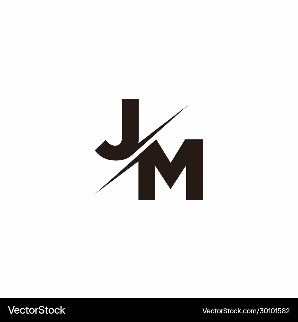 Logo monogram slash concept with modern designs Vector Image