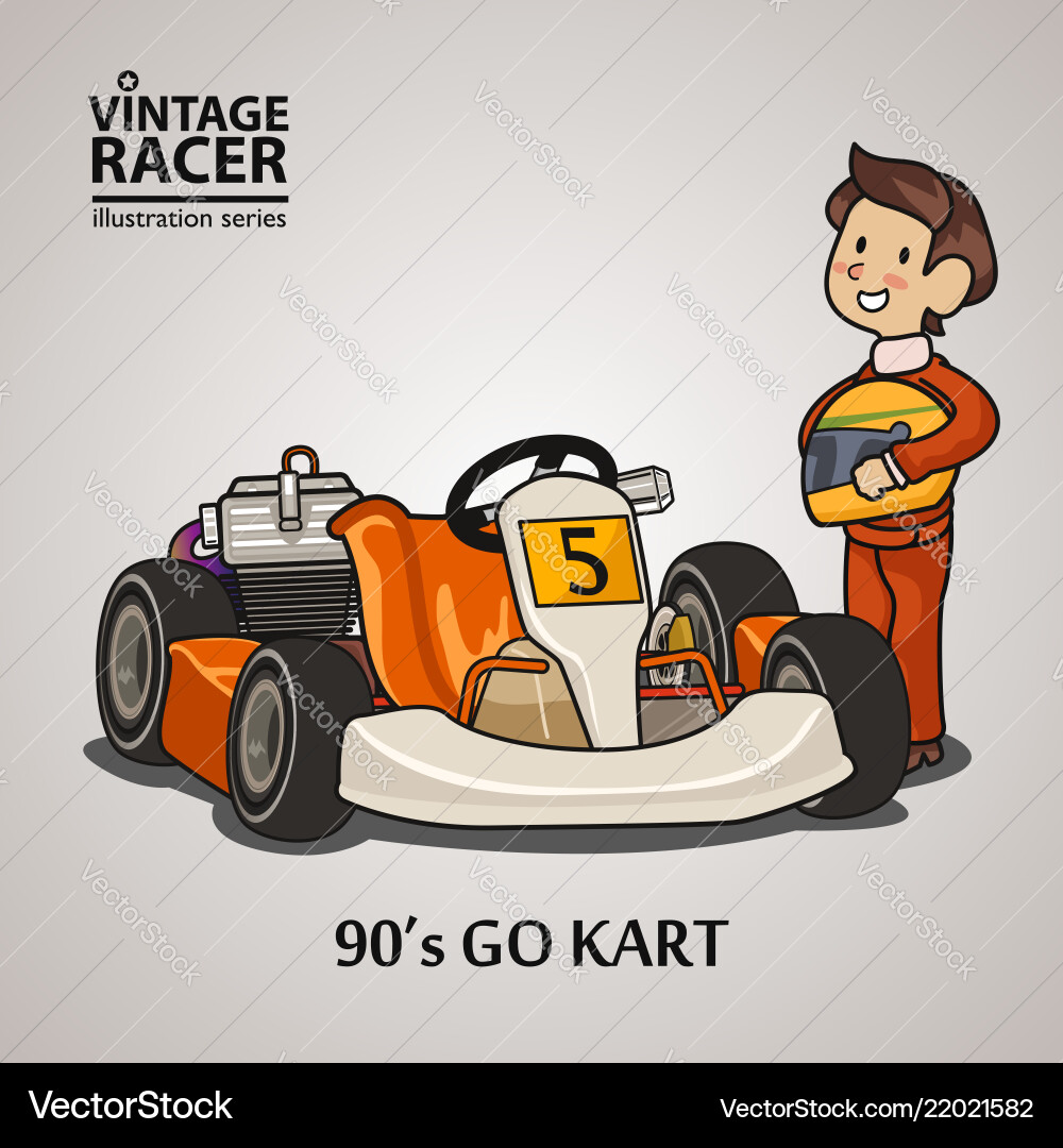 Race car driver Royalty Free Vector Image - VectorStock