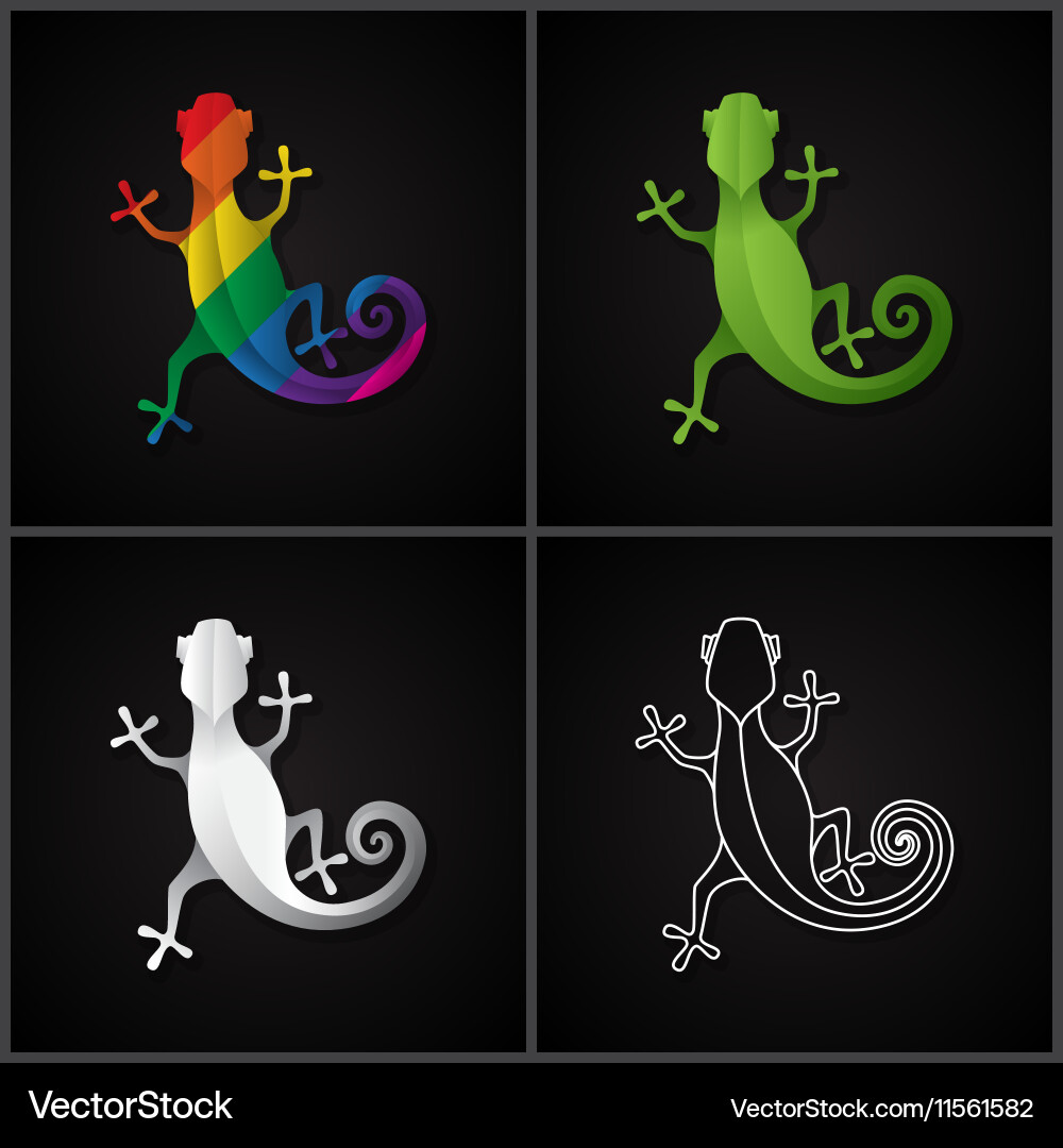 Stylized icon salamander Royalty Free Vector Image