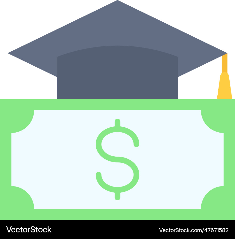 Tuition icon high school related Royalty Free Vector Image