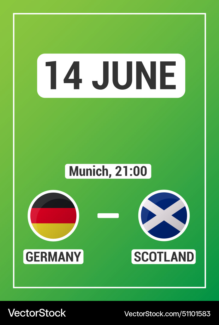 European football match schedule Royalty Free Vector Image