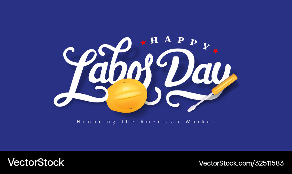 Happy Work Day Hand Schrift Hintergrund Banner Vektorbild