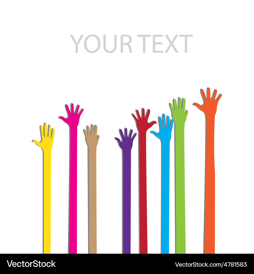 Helping hand background design Royalty Free Vector Image