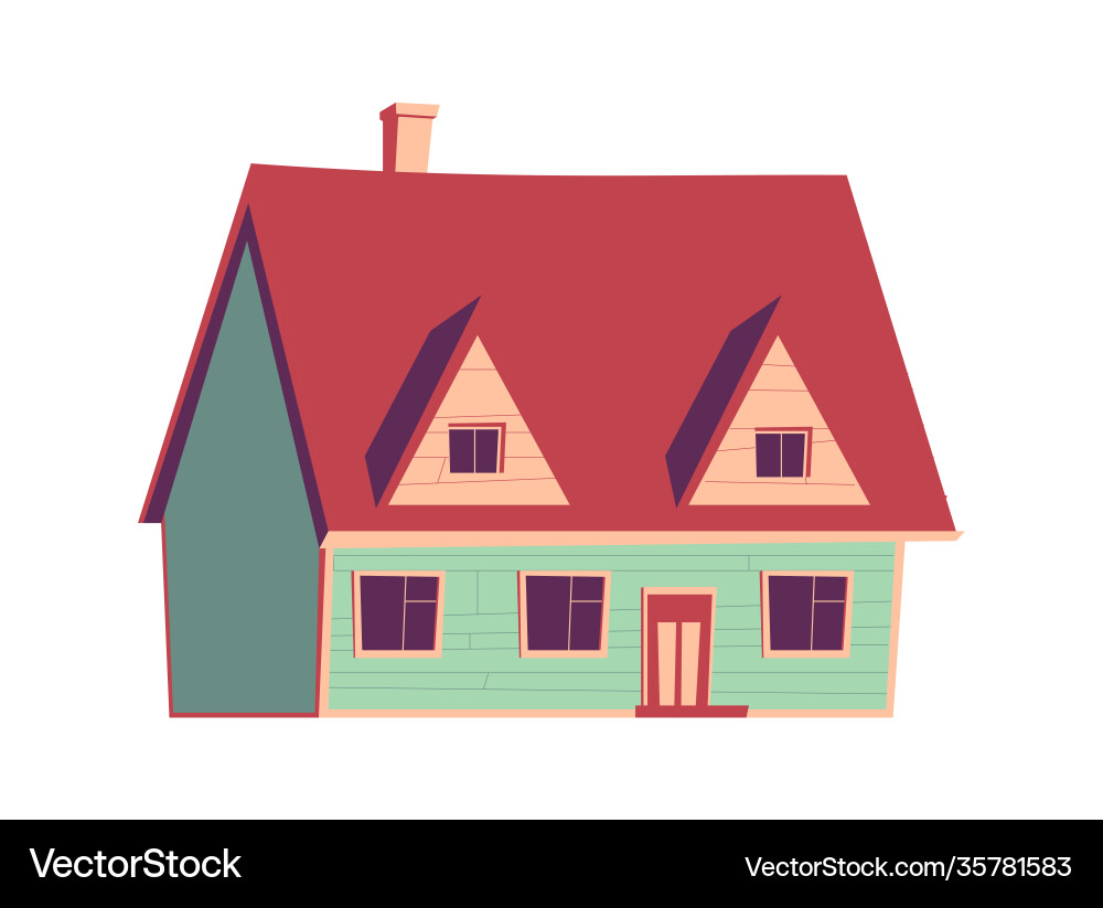 House building isolated Royalty Free Vector Image