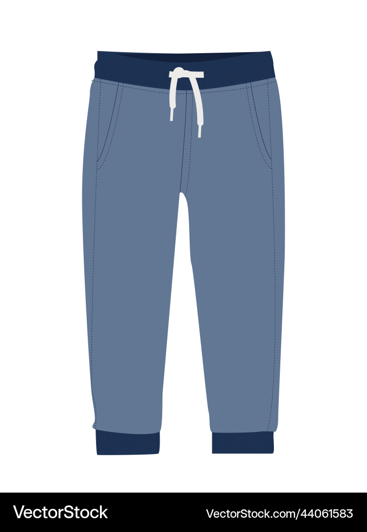 Kids blue pants Royalty Free Vector Image - VectorStock