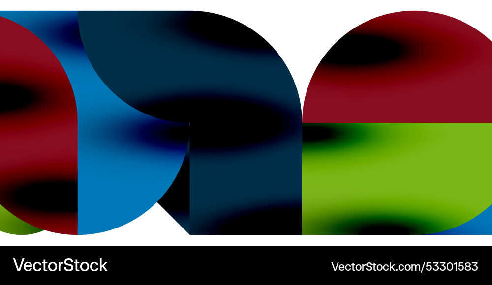 Tech minimal circular shapes geometric art Vector Image