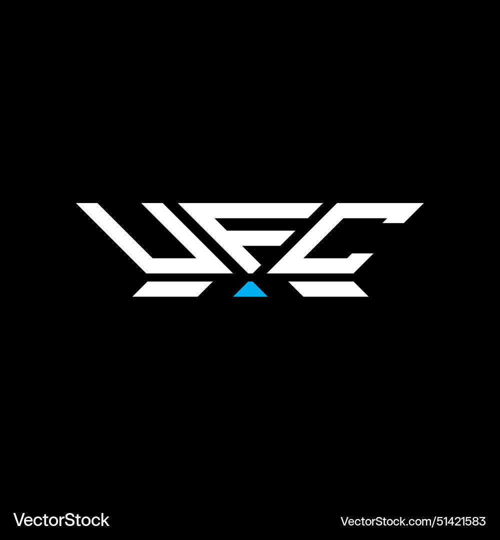 Ufc letter logo design simple and modern Vector Image