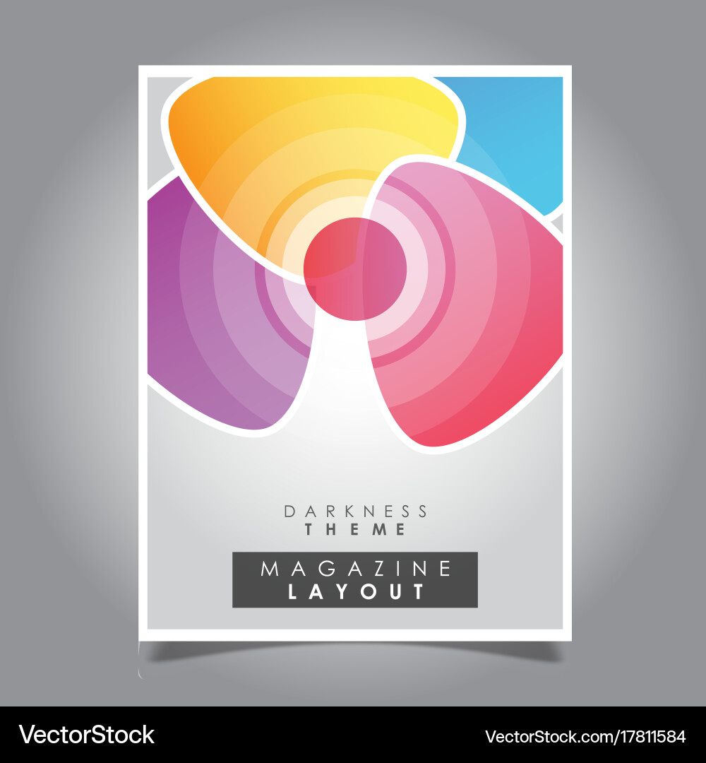 Abstract magazine layout template designs Vector Image