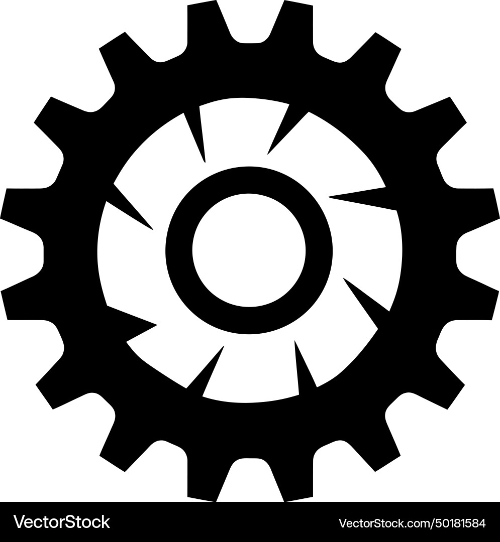 Epic gear forge icon Royalty Free Vector Image