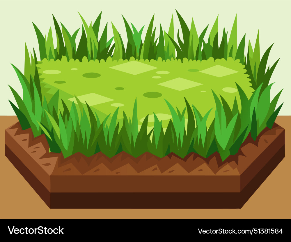 Green grass landscape background Royalty Free Vector Image