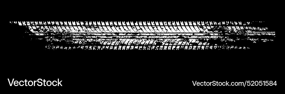 Grunge tire track wheel braking marks white Vector Image