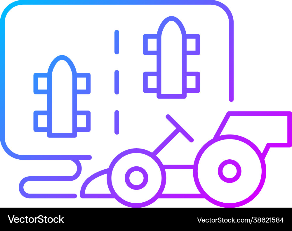 Racing game gradient linear icon Royalty Free Vector Image
