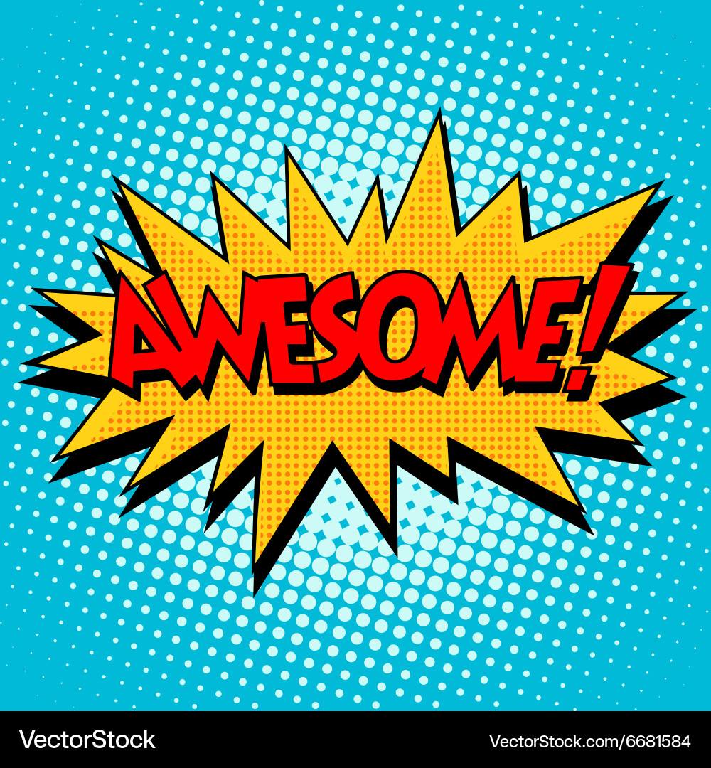Retro Comic Bubble Text Royalty Free Vector Image
