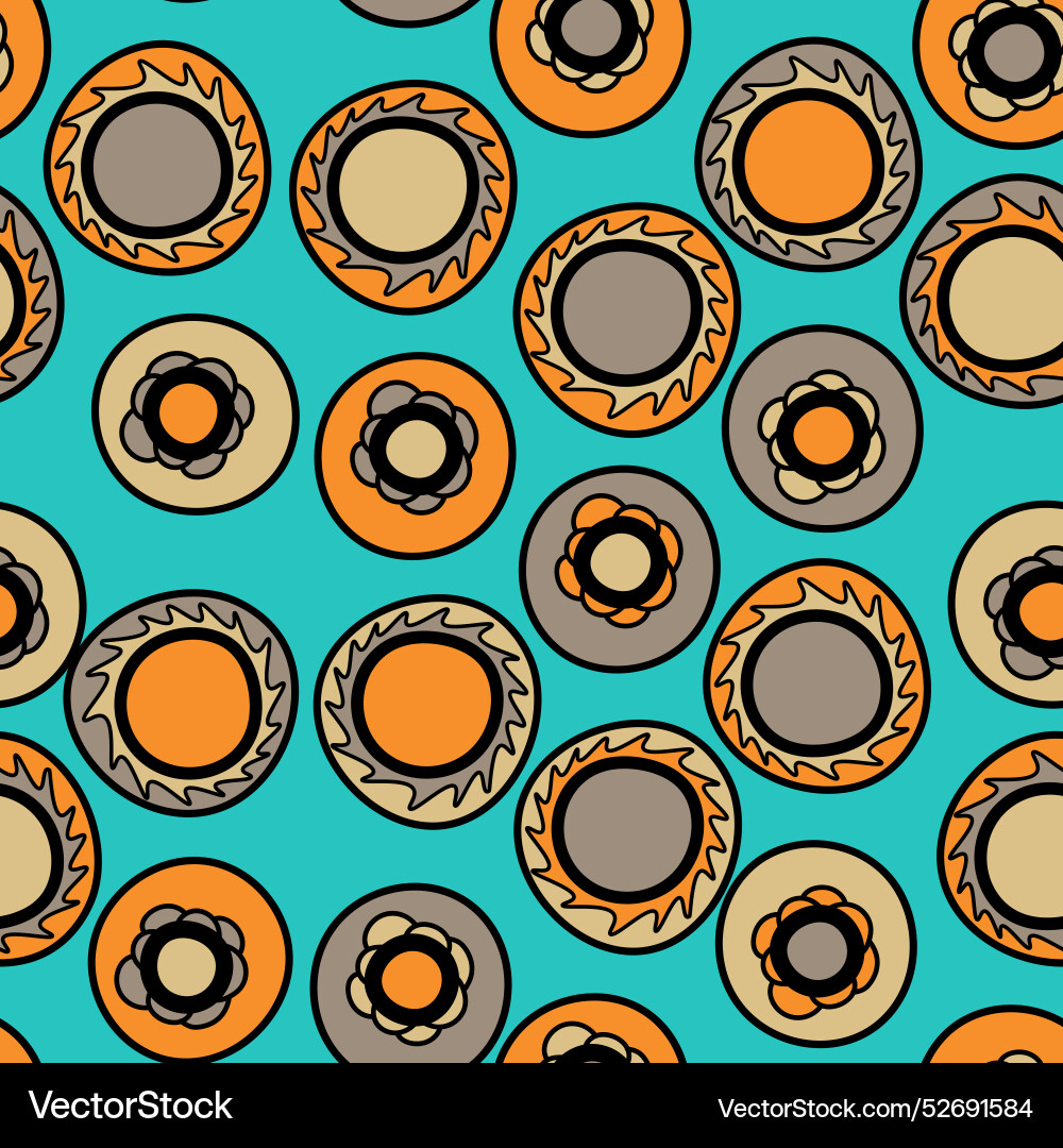 Seamless pattern with geometric aboriginal Vector Image