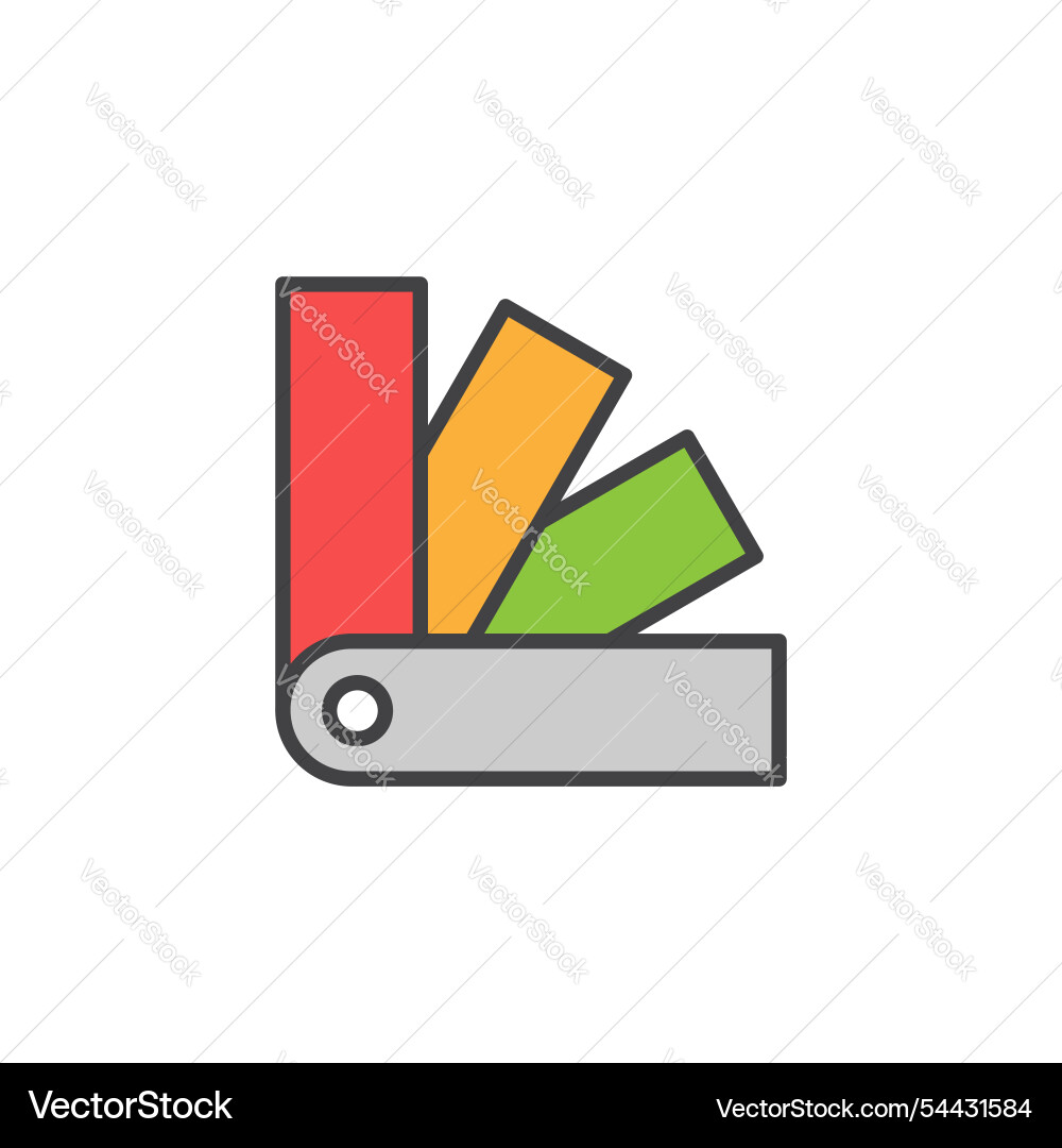 Swatch icon in colored version Royalty Free Vector Image