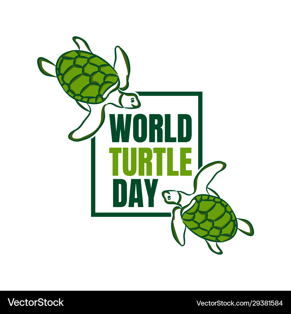 World turtle day logo template Royalty Free Vector Image