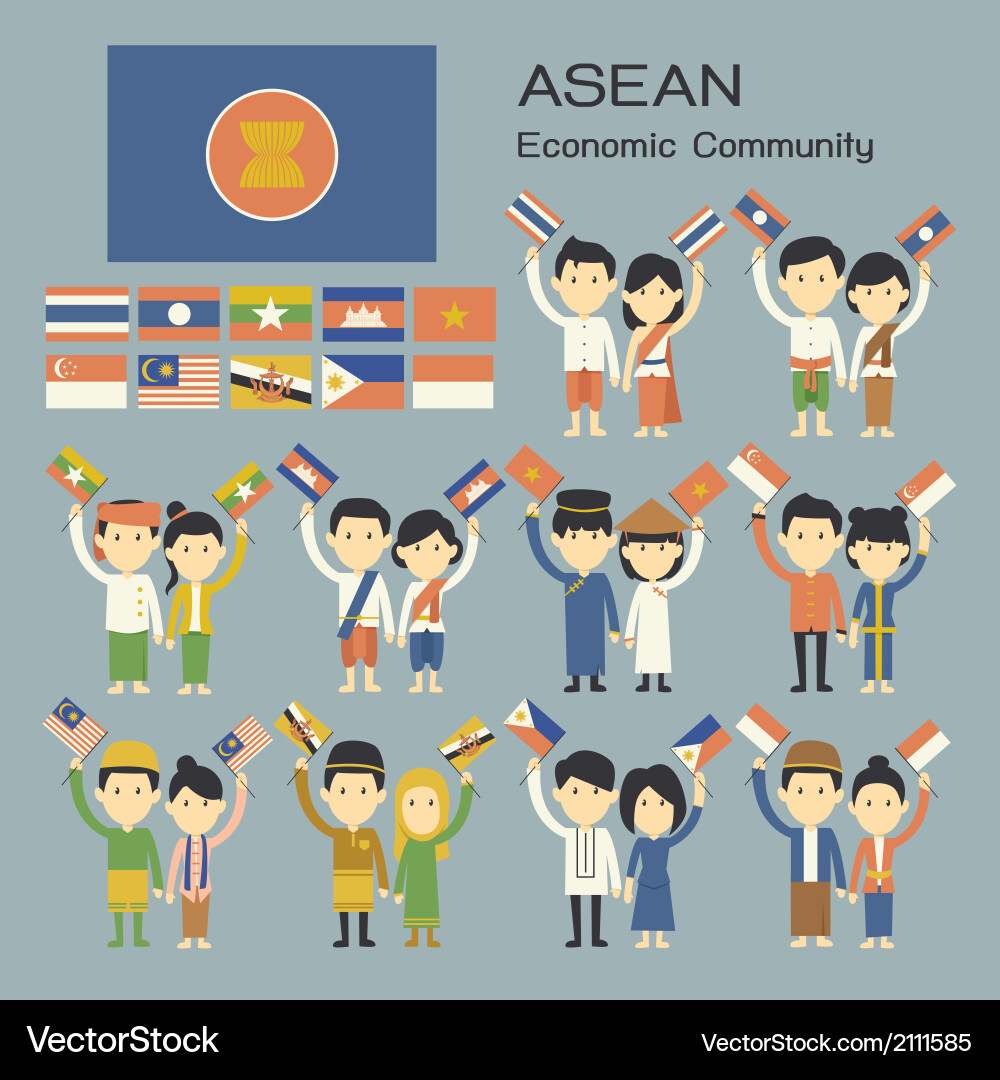 Asean Royalty Free Vector Image - VectorStock