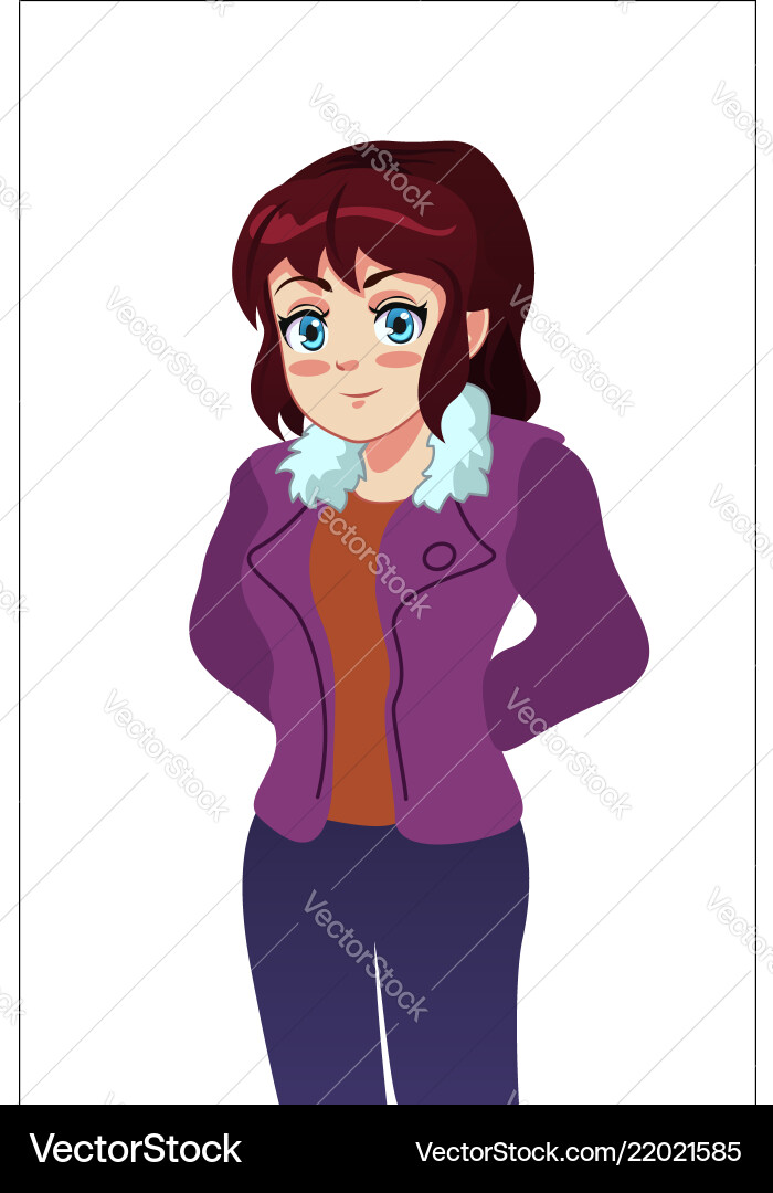 Beautiful stylish girl Royalty Free Vector Image