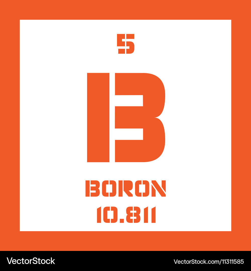 Boron chemical element Royalty Free Vector Image