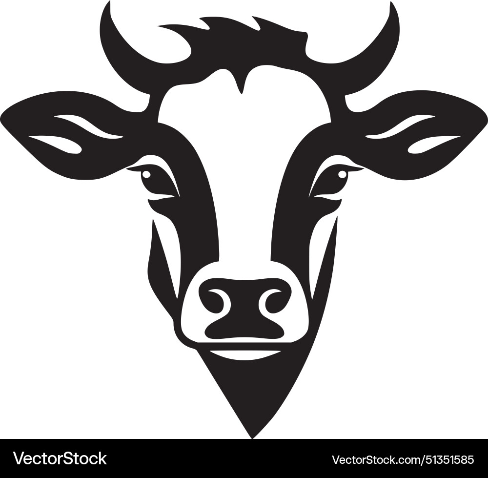 Cow - minimalist and simple silhouette Royalty Free Vector