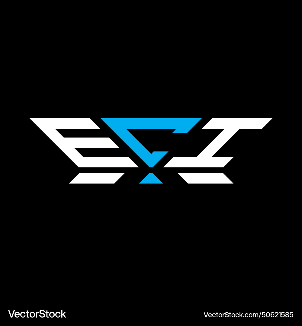 Eci letter logo design simple and modern Vector Image