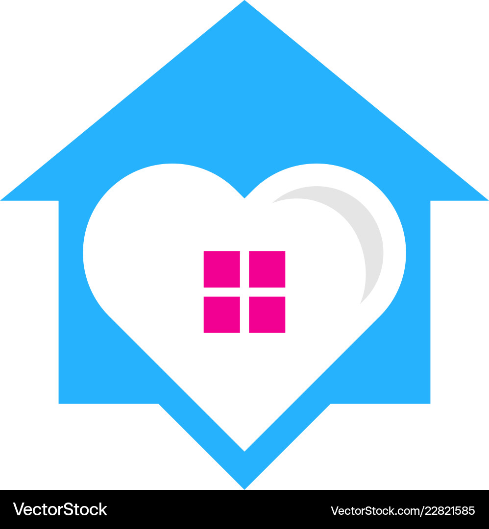 Home love logo icon design Royalty Free Vector Image