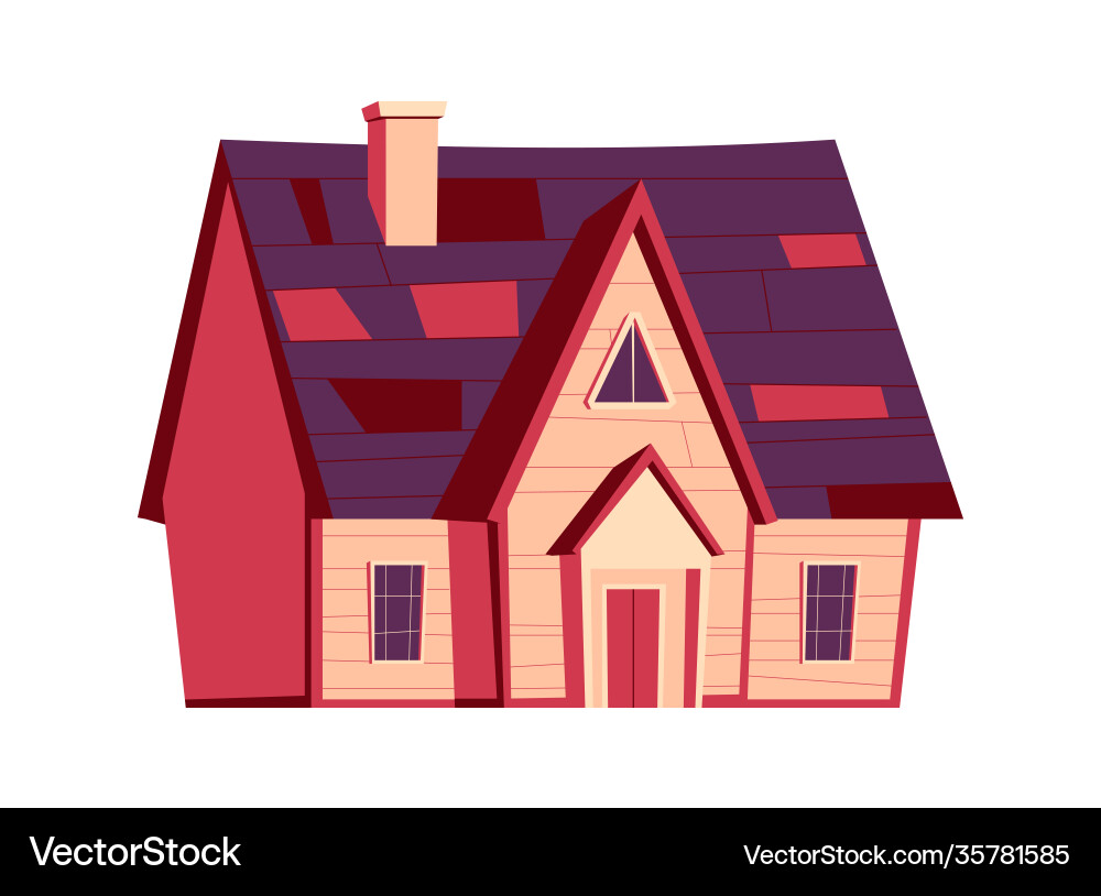 House building isolated Royalty Free Vector Image