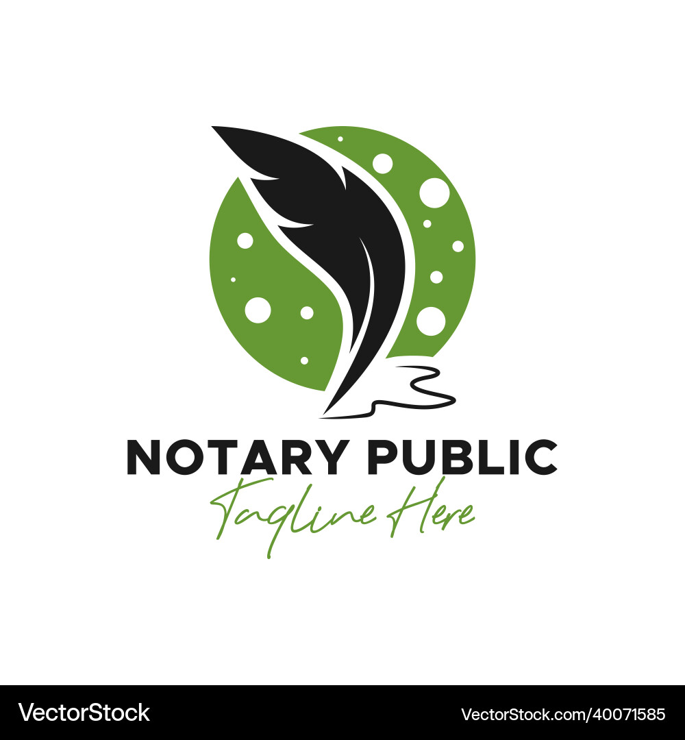 Notary service inspiration logo Royalty Free Vector Image