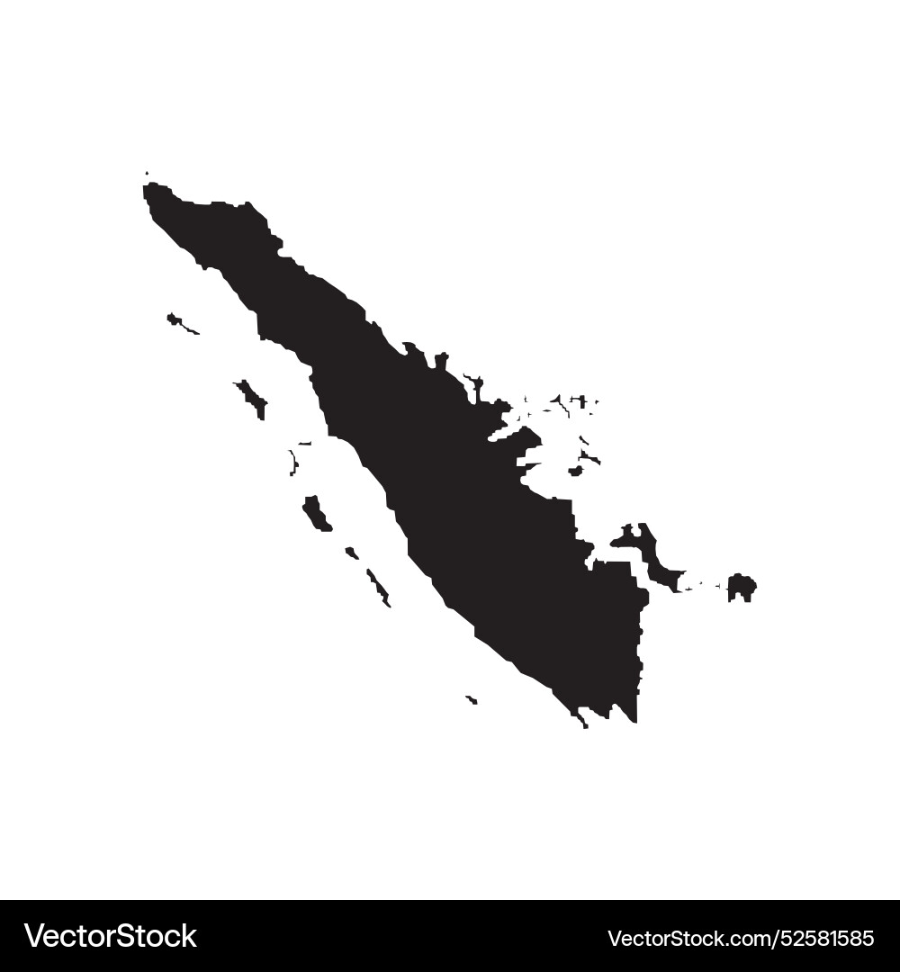 Sumatra island map icon Royalty Free Vector Image