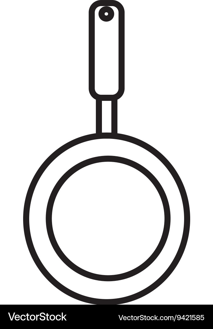 White cooking pan over isolated backgroundkitchen Vector Image