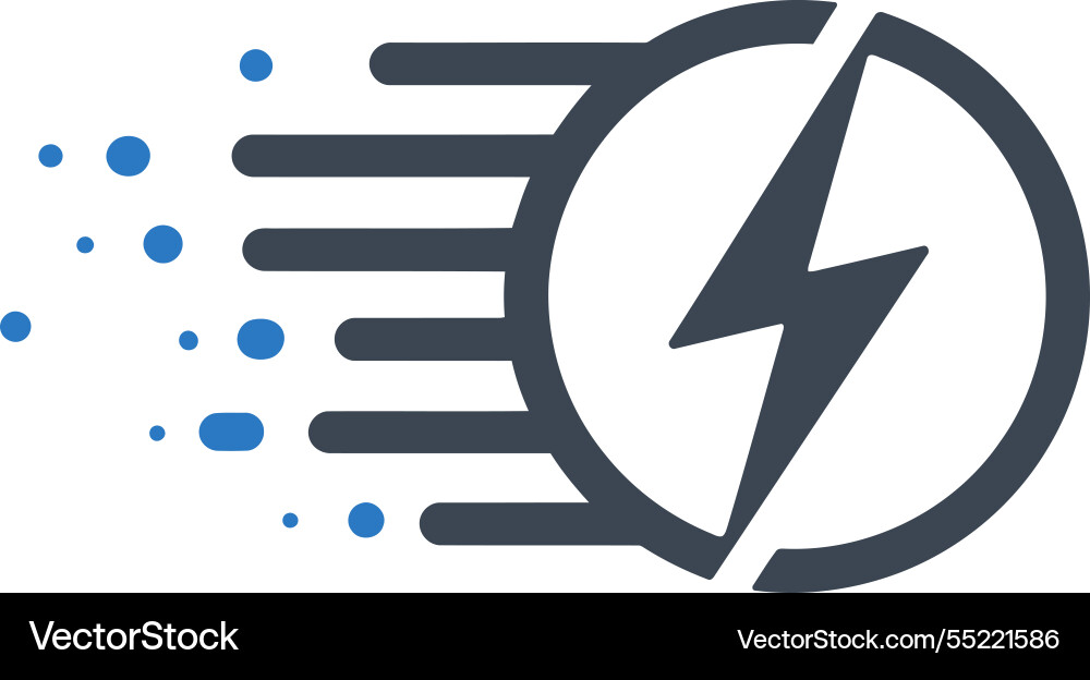 Fast energy symbol icon Royalty Free Vector Image