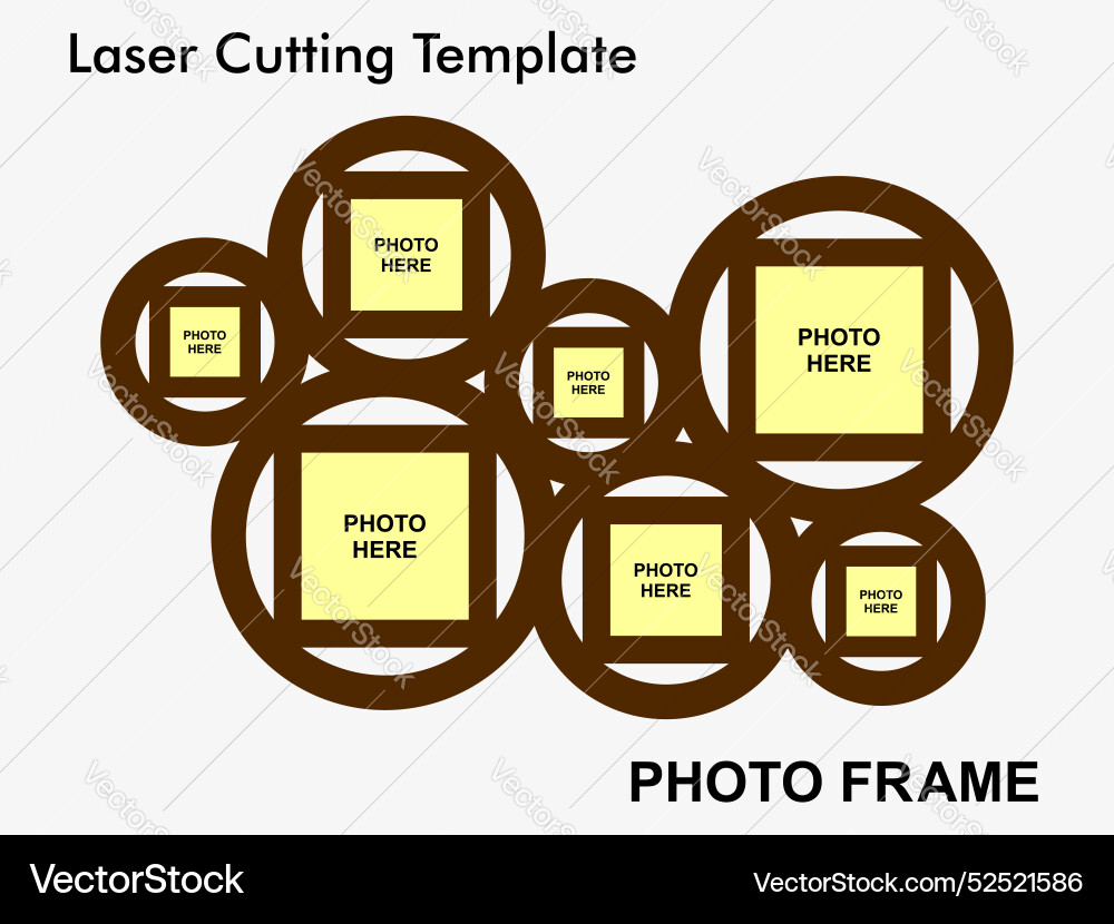 Modern decorative laser cutting frame design Vector Image