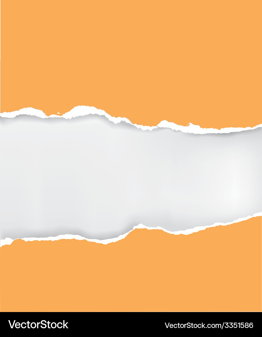 Orange ripped paper Royalty Free Vector Image - VectorStock