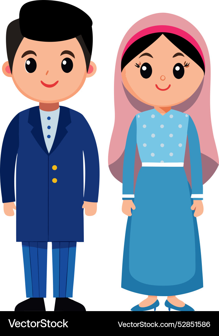 Pakistani couple 3 Royalty Free Vector Image - VectorStock