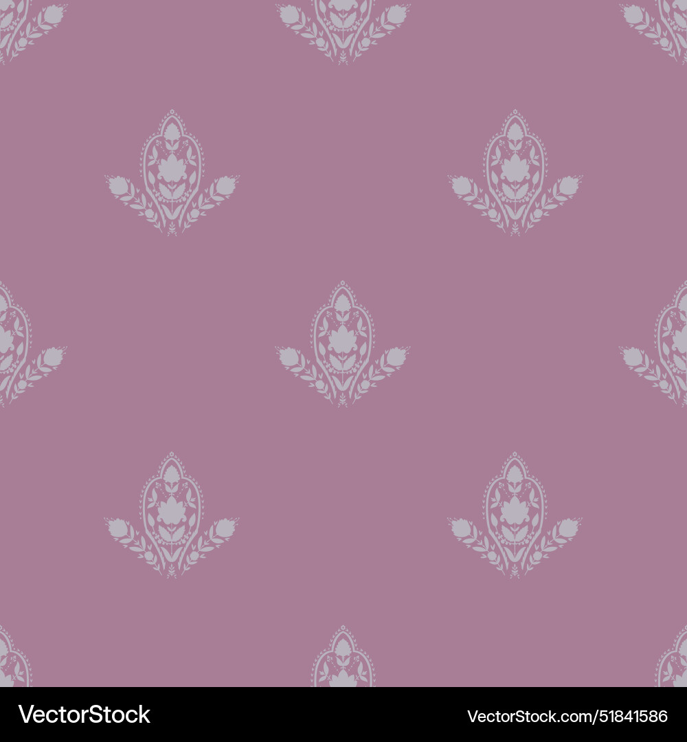 Pastel pink floral motif pattern Royalty Free Vector Image