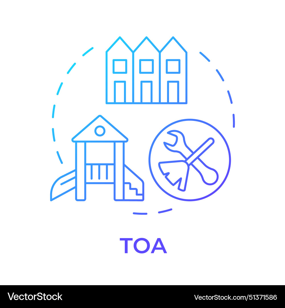 Toa blue gradient concept icon Royalty Free Vector Image