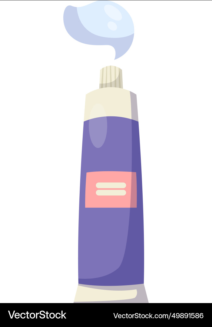 Toothpaste tube as dentistry element and object Vector Image