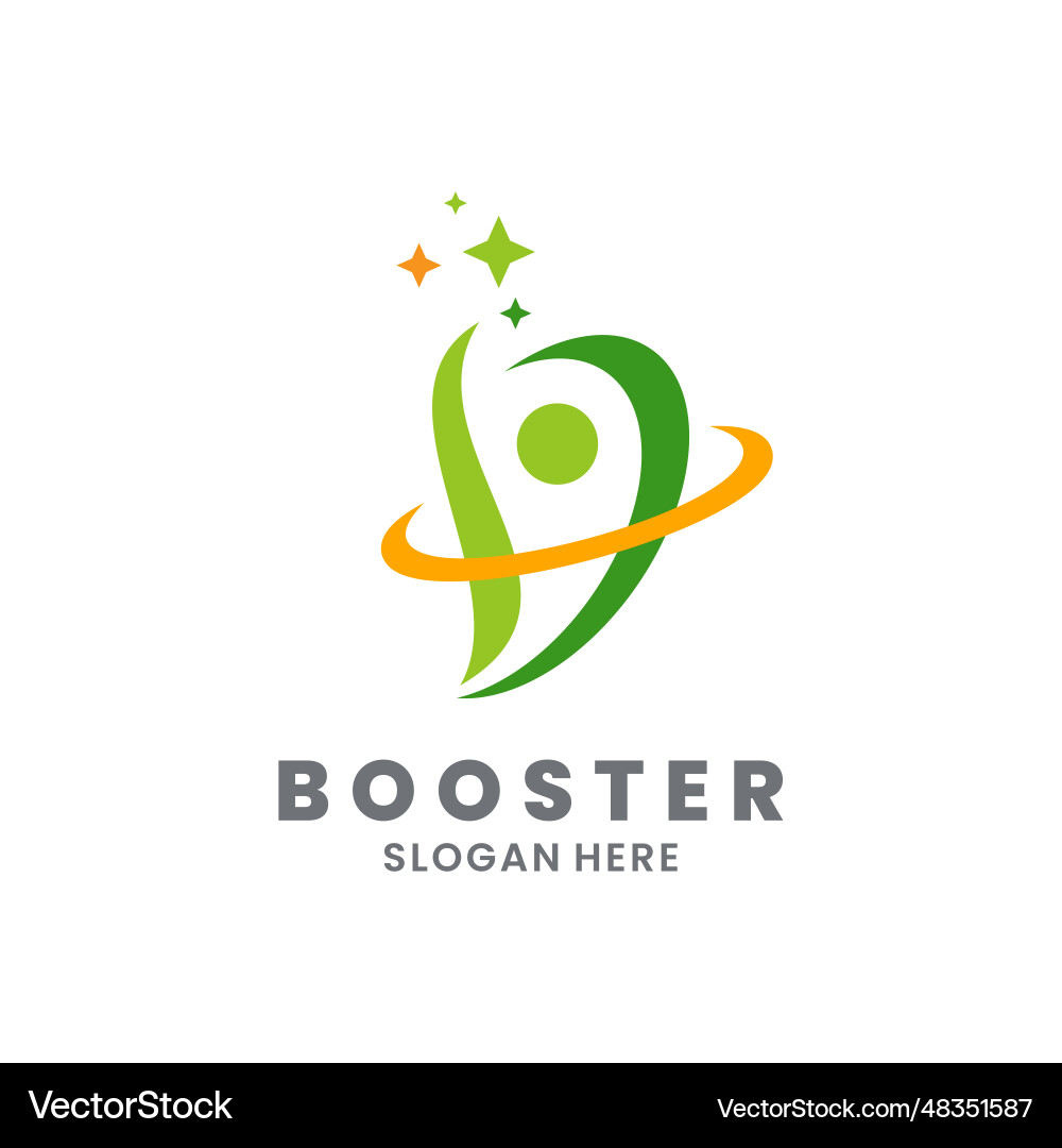 Health booster logo template design Royalty Free Vector