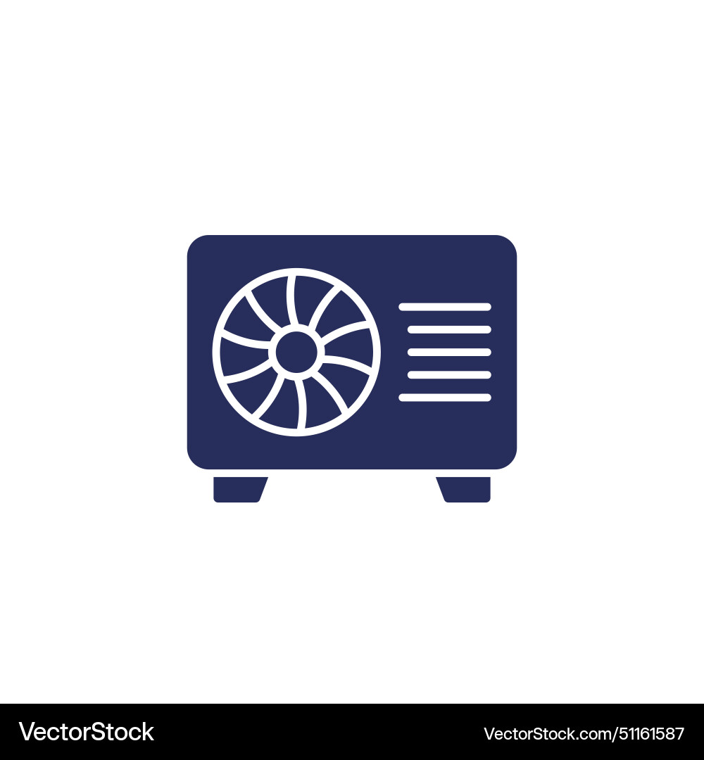 Heat pump icon on white Royalty Free Vector Image